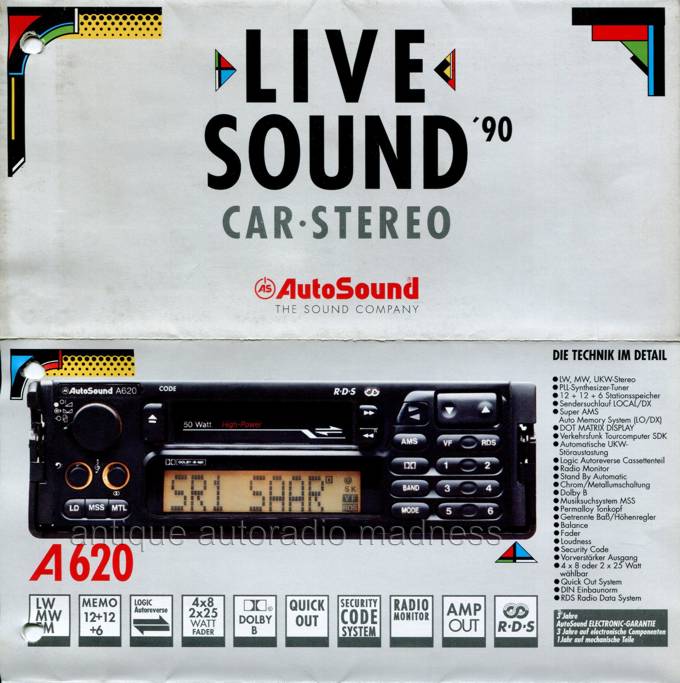 Autoradios anciens divers 1990