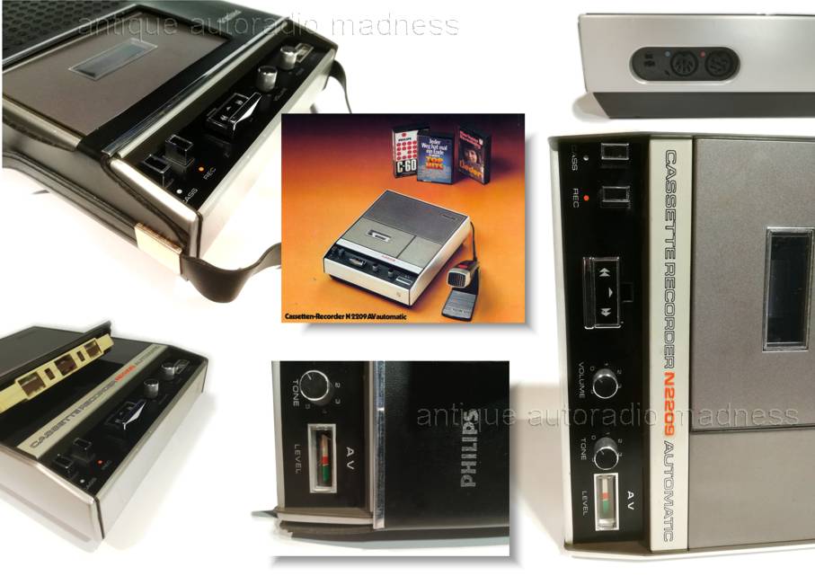 Old school and vintage audio tape cassette player : model PHILIPS N 2209