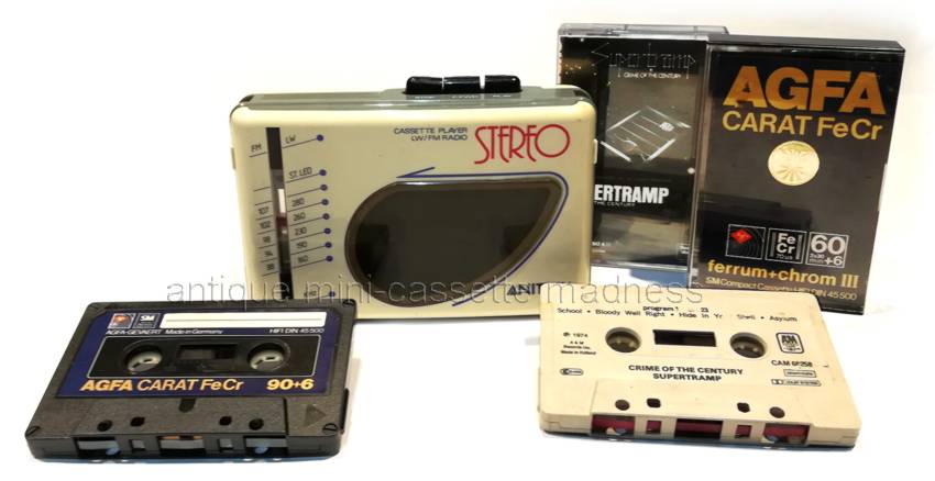 Old school and vintage audio tape cassette deck