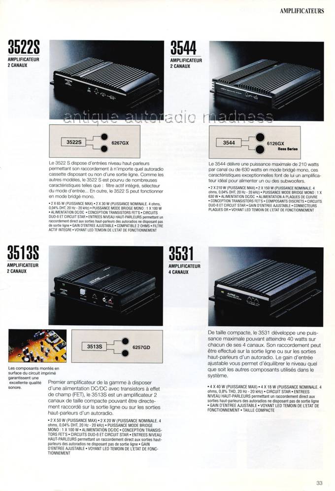 Catalogue autoradio ALPINE vintage 1993-7