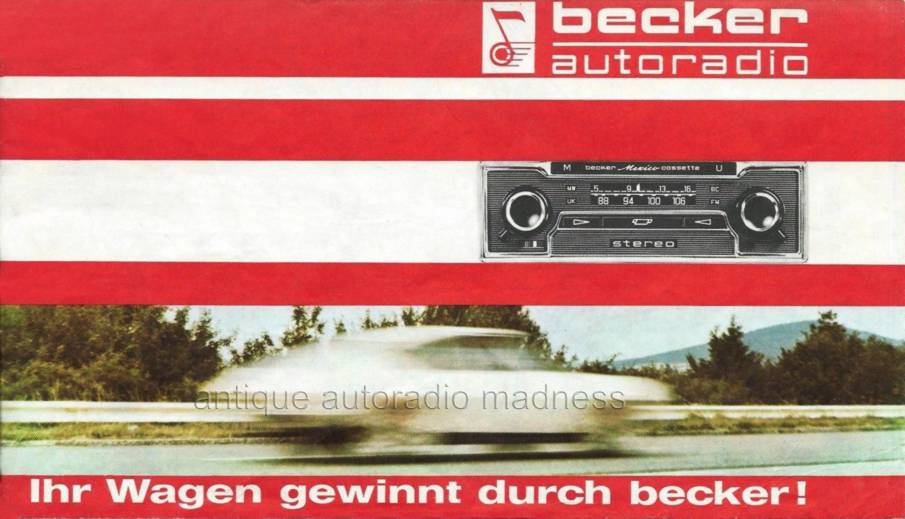 Vintage Becker car radio 1972