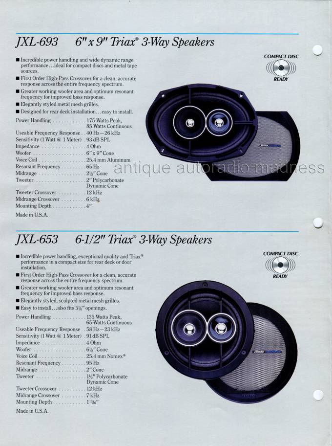 JENSEN car stereo - vintage speakers