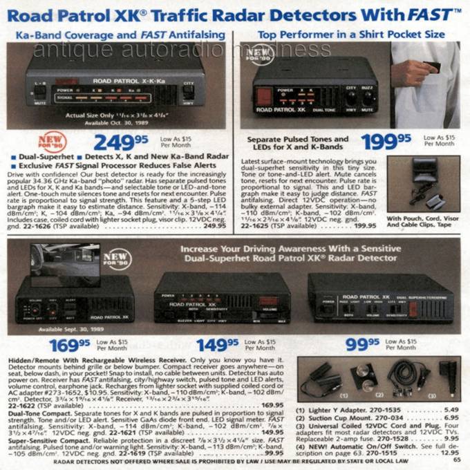 Realistic 1990 vintage car radio
